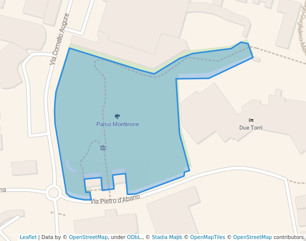 Parco Montirone in Abano Terme | Map and Routes