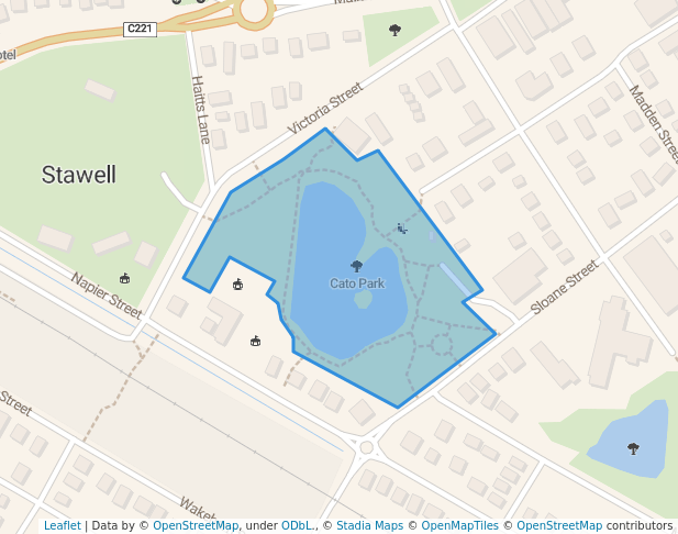 Cato Park in Stawell | Map and Routes