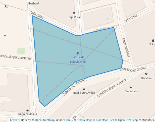 Parque de Las Meanas in Avilés | Map and Routes