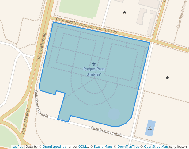 Parque "Paco Jiménez" in Huelva | Map and Routes