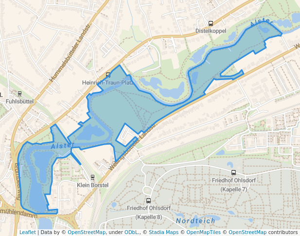 Alsterpark Klein Borstel in Hamburg | Map and Routes
