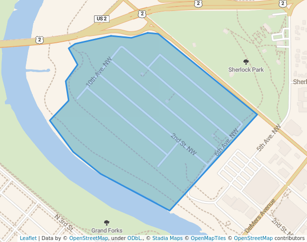 Red River State Recreation Area in East Grand Forks | Map and Routes