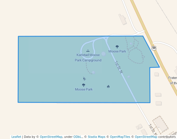 Moose Park in Karlstad | Map and Routes