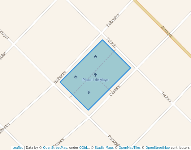 Plaza 1 de Mayo in AWI | Map and Routes