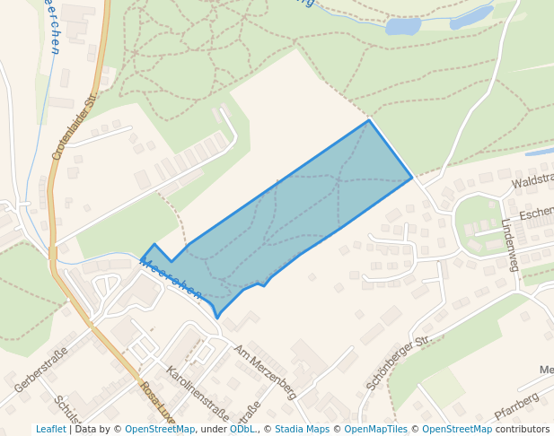 Merzenberganlage in Meerane | Map and Routes