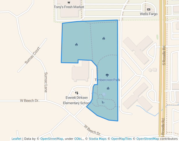 Timbercrest Park in Schaumburg | Map and Routes