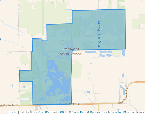 Crosswinds Marsh Preserve in Huron Charter Township | Map and Routes