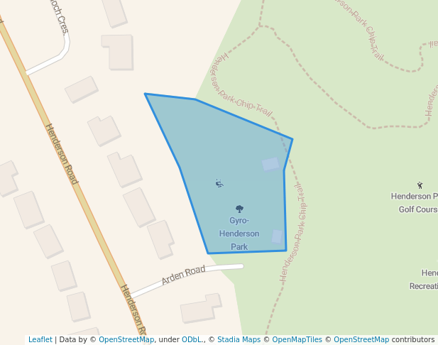 Gyro-Henderson Park in Victoria | Map and Routes