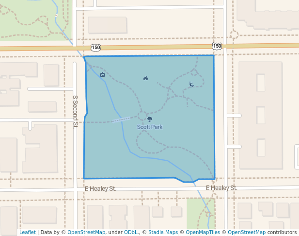 Scott Park in Champaign | Map and Routes