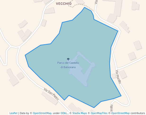 Parco del Castello di Balsorano in Balsorano Vecchio | Map and Routes
