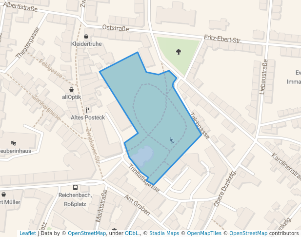 Trinitatis Park in Reichenbach im Vogtland | Map and Routes