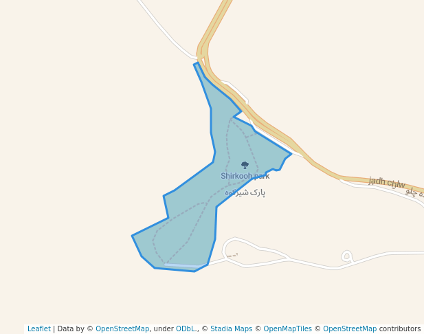 Shirkooh park in Shirvan | Map and Routes