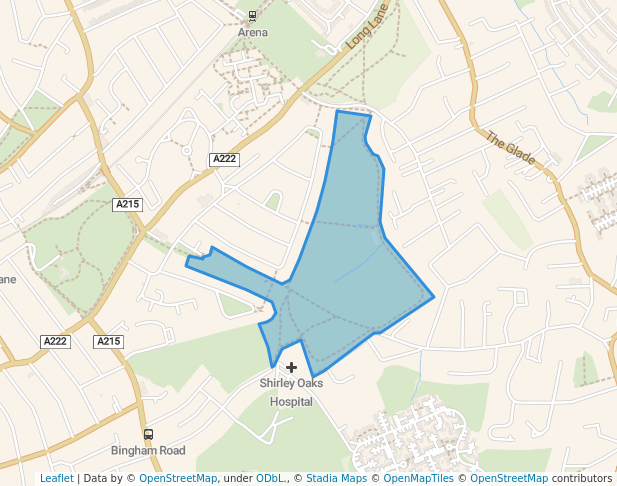 Ashburton Playing Fields in Croydon | Map and Routes