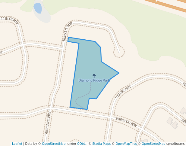 Diamond Ridge Park in Rochester | Map and Routes