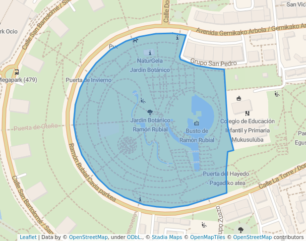 Jardín Botánico Ramón Rubial in Barakaldo | Map and Routes