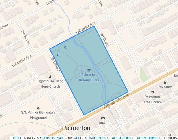 Palmerton Borough Park in Palmerton | Map and Routes