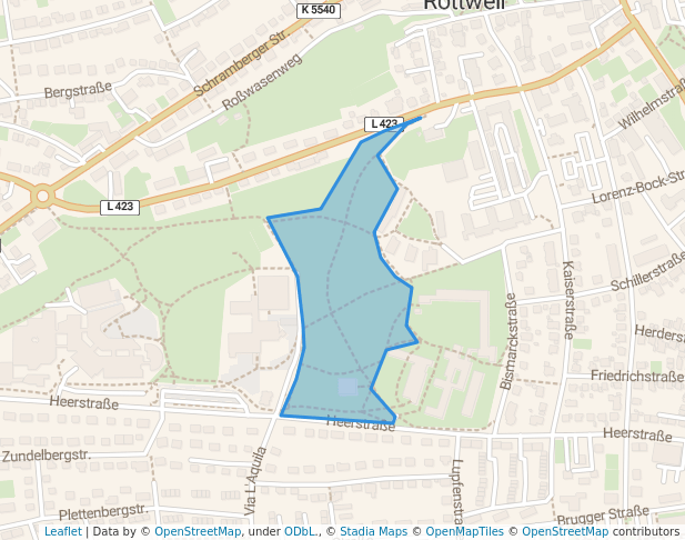 Stadtpark in Rottweil | Map and Routes