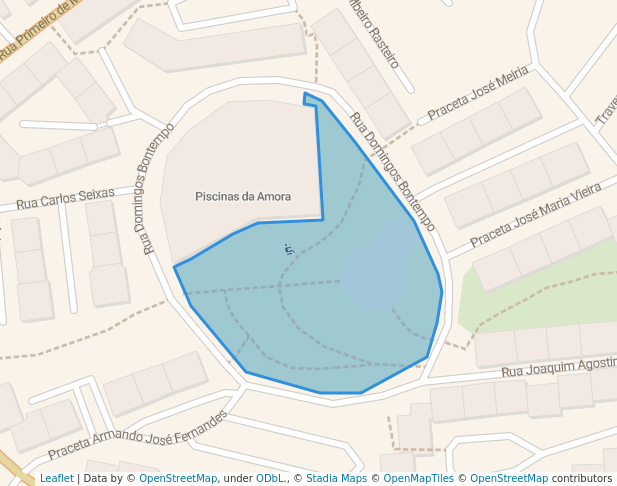 Parque das Inglesinhas in Amora | Map and Routes
