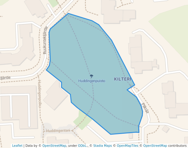 Huddingenpuisto in Vanda | Map and Routes