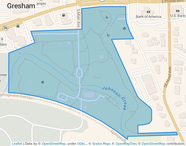 Main City Park in Gresham | Map and Routes