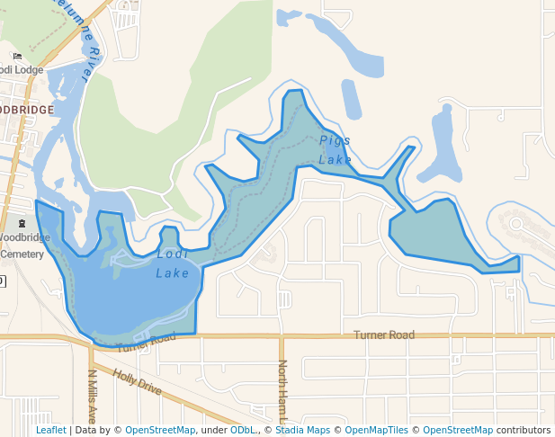 Lodi Lake Park in Lodi | Map and Routes