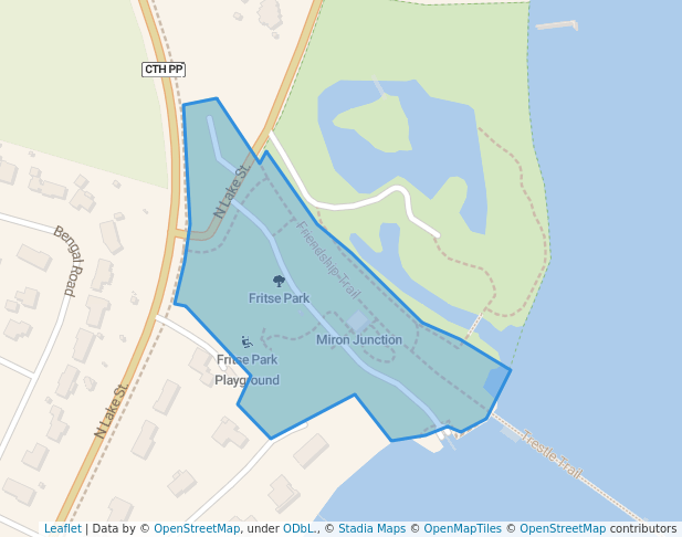 Fritse Park in Neenah | Map and Routes