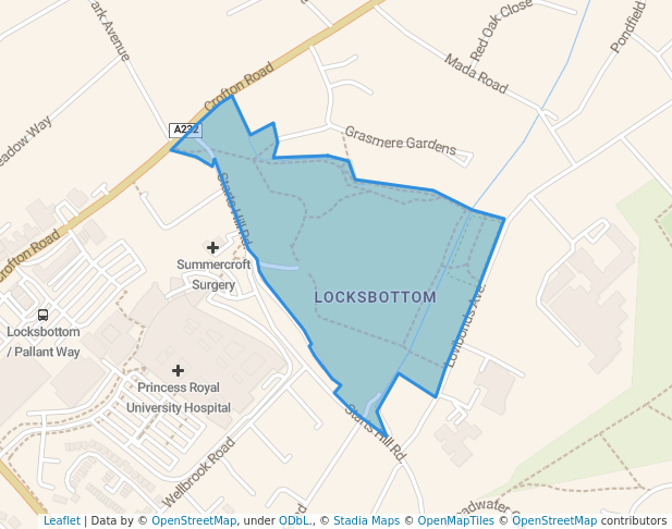 Tugmutton Common in Orpington | Map and Routes