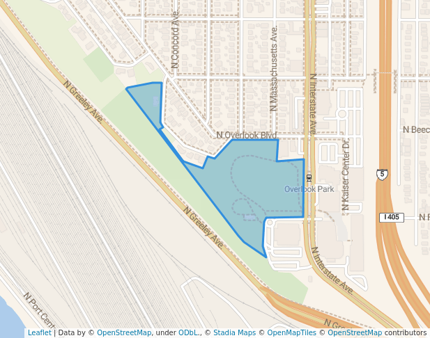 Overlook Park in Portland | Map and Routes