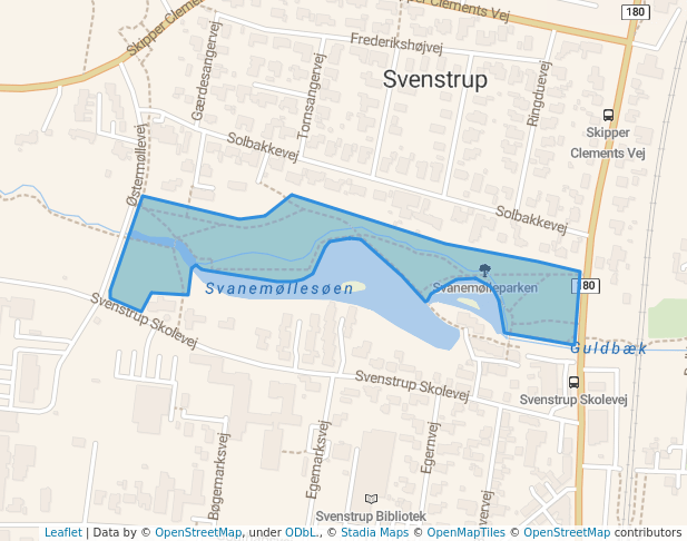 Svanemølleparken in Svenstrup J | Map and Routes