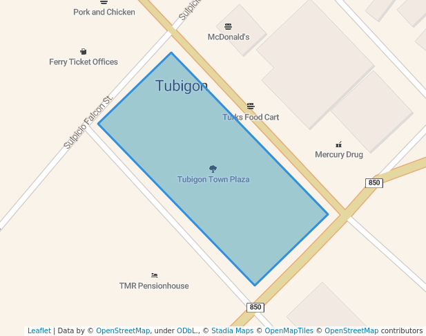 Tubigon Town Plaza in Tubigon | Map and Routes