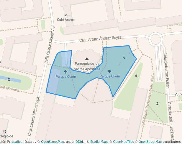 Parque Clarín in Oviedo | Map and Routes
