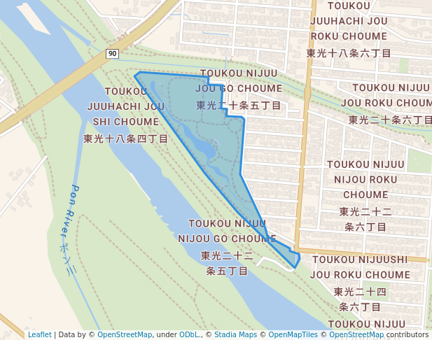 Tobu Chuo Park in Asahikawa | Map and Routes
