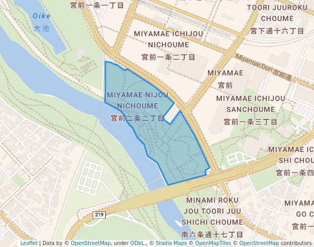 Miyamae Park in Asahikawa | Map and Routes