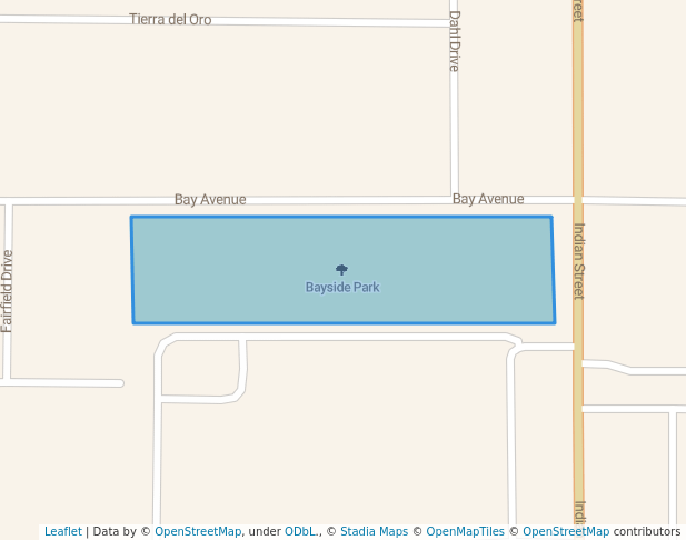 Bayside Park in Moreno Valley | Map and Routes