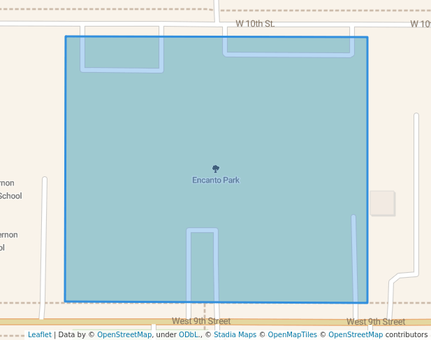Encanto Park in San Bernardino | Map and Routes