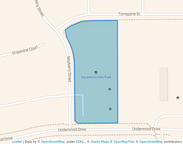 Sycamore Hills Park in Fontana | Map and Routes