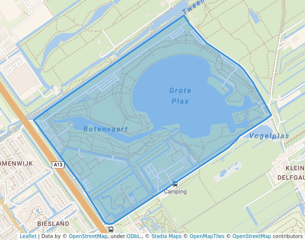 Delftse Hout in Delft | Map and Routes