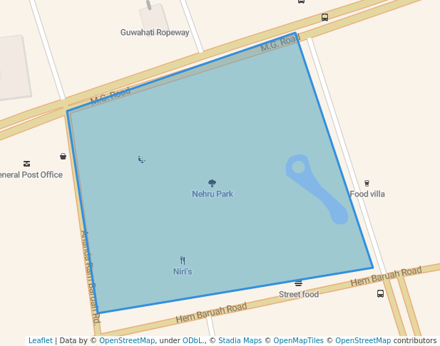 Nehru Park in Guwahati | Map and Routes