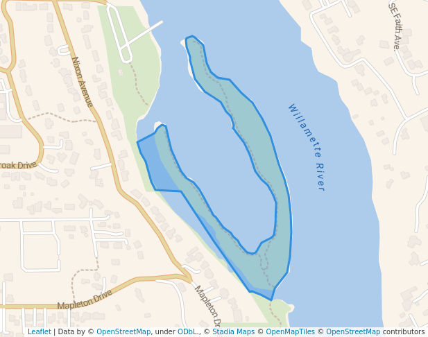 Cedar Island Park in West Linn | Map and Routes