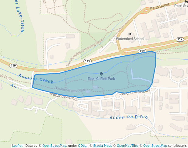 Eben G. Fine Park in Boulder | Map and Routes