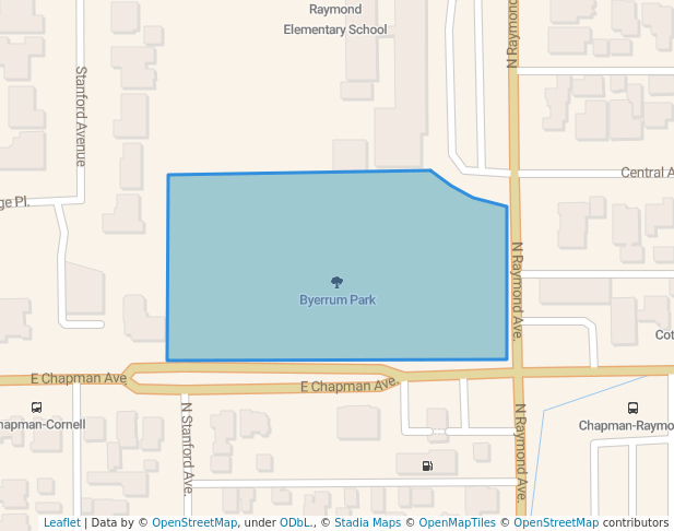 Byerrum Park in Fullerton | Map and Routes