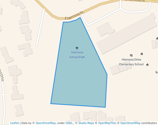 Hermosa School Park in Fullerton | Map and Routes