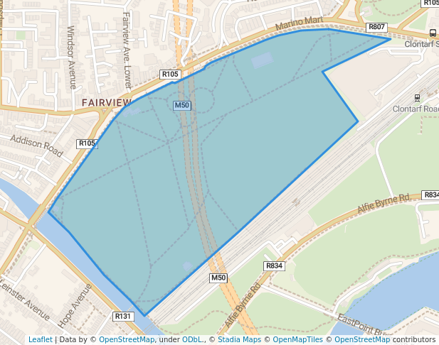 Fairview Park in Dublin | Map and Routes