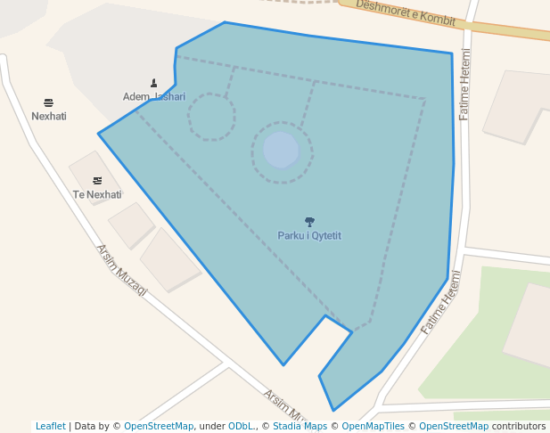 Parku i Qytetit in Vučitrn | Map and Routes