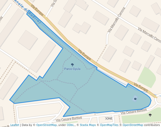 Parco Gyula in Budrio | Map and Routes