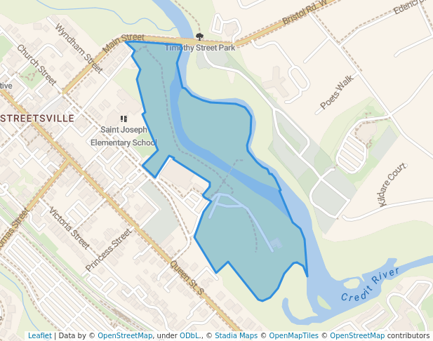 Streetsville Memorial Park in Mississauga | Map and Routes
