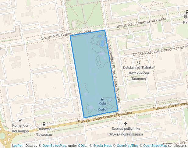 Černogorskij Park in Abakan | Map and Routes