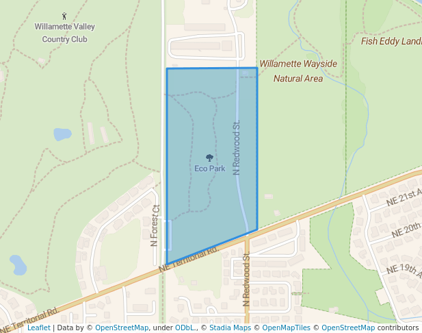 Eco Park in Canby | Map and Routes