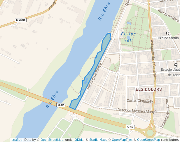 Parc de la Ribera in Tortosa | Map and Routes