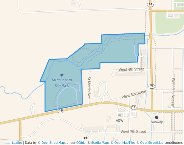 Saint Charles City Park in Saint Charles | Map and Routes